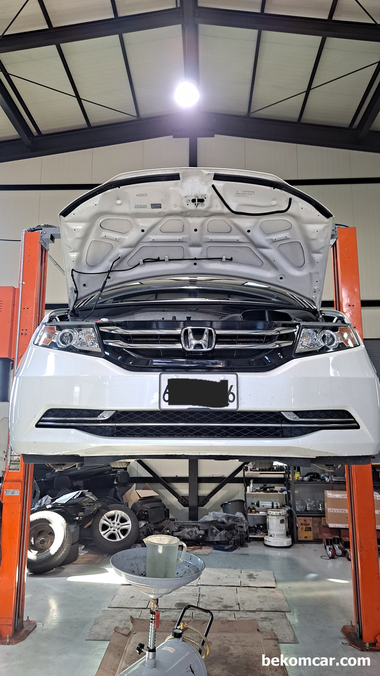 오딧세이 엔진오일교환 마무리 작업 | 贝科姆汽车 (bekomcar)