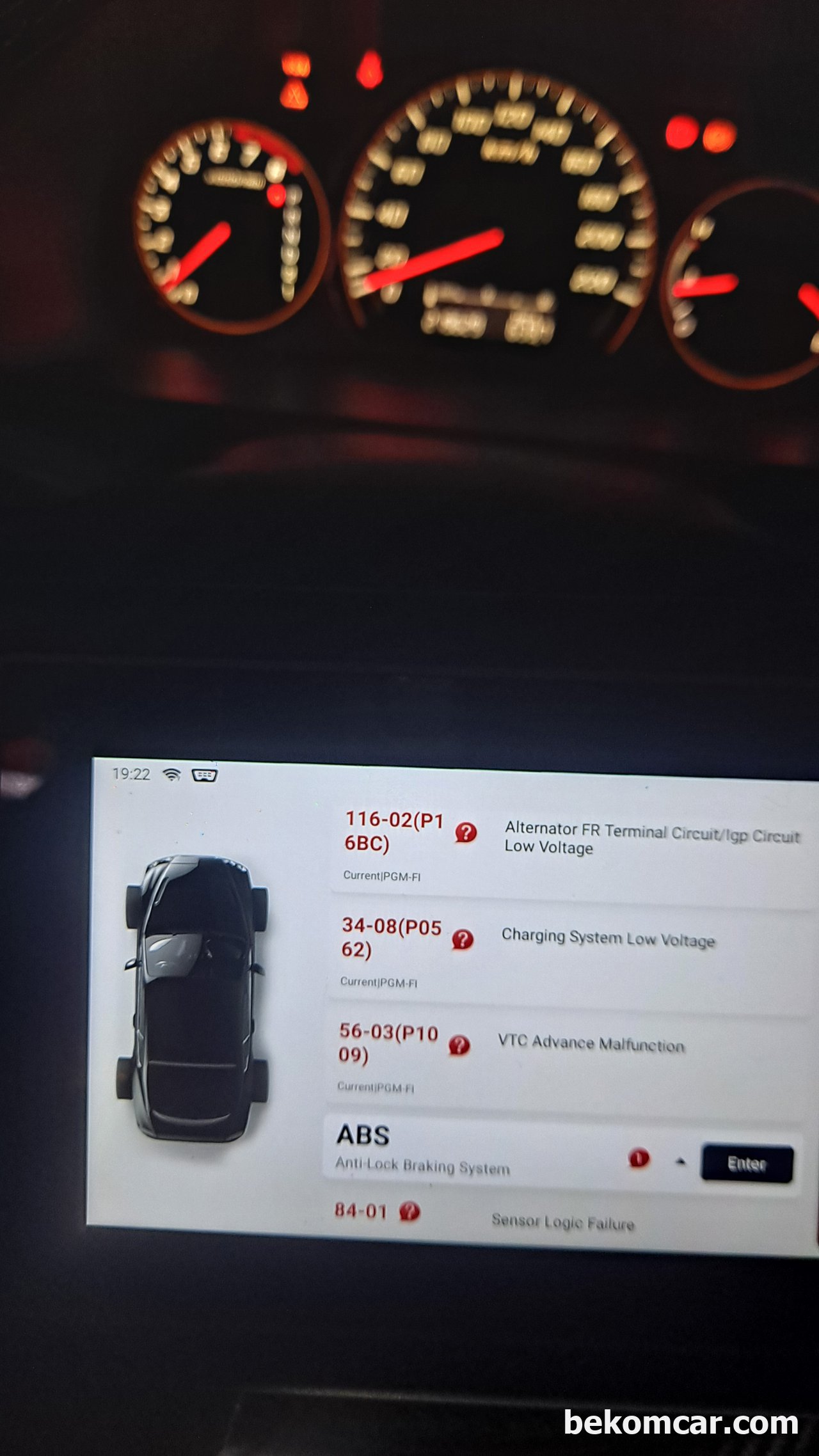 혼다 CRV 2세대 진단기 고장코드 P1009 등 | bekomcar.com