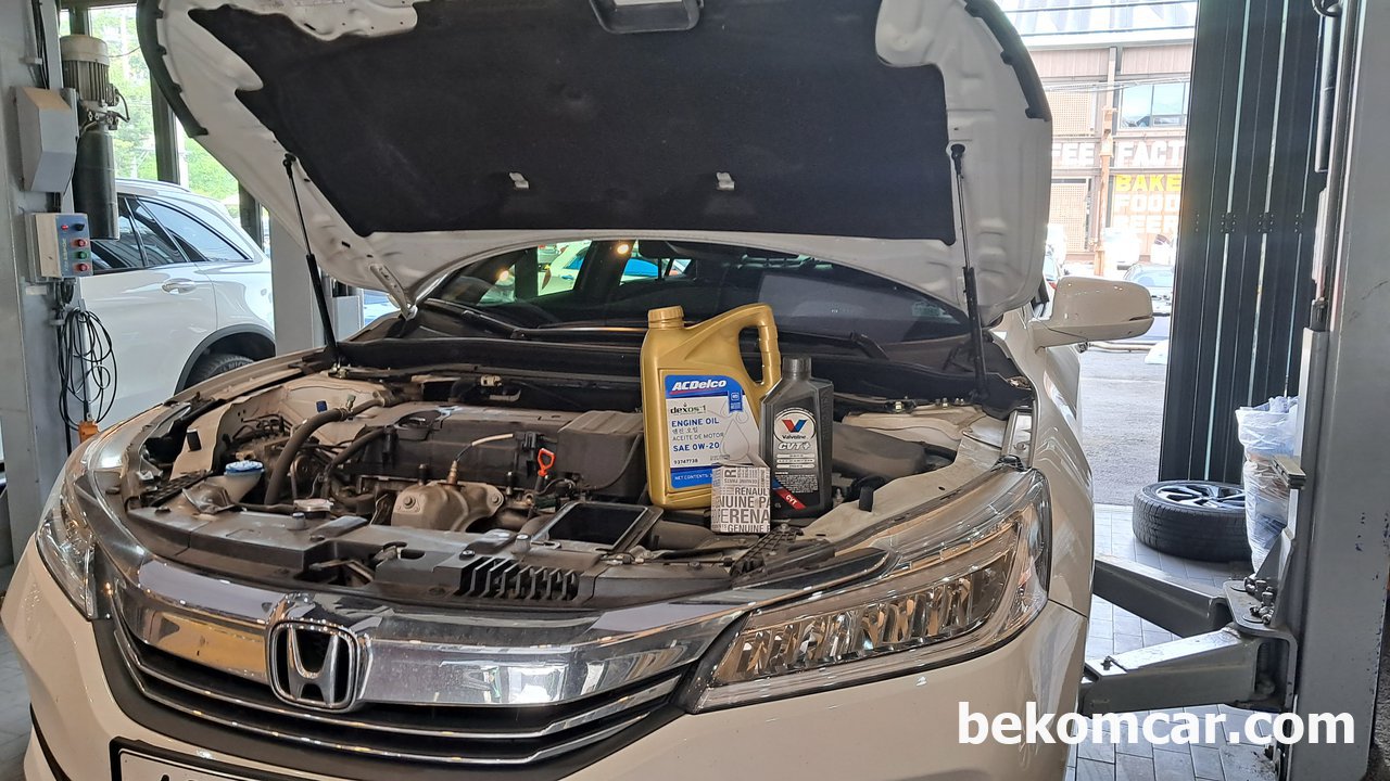 혼다 어코드 9세대 오일류 교환 및 진단기 점검 | 贝科姆汽车 (bekomcar)