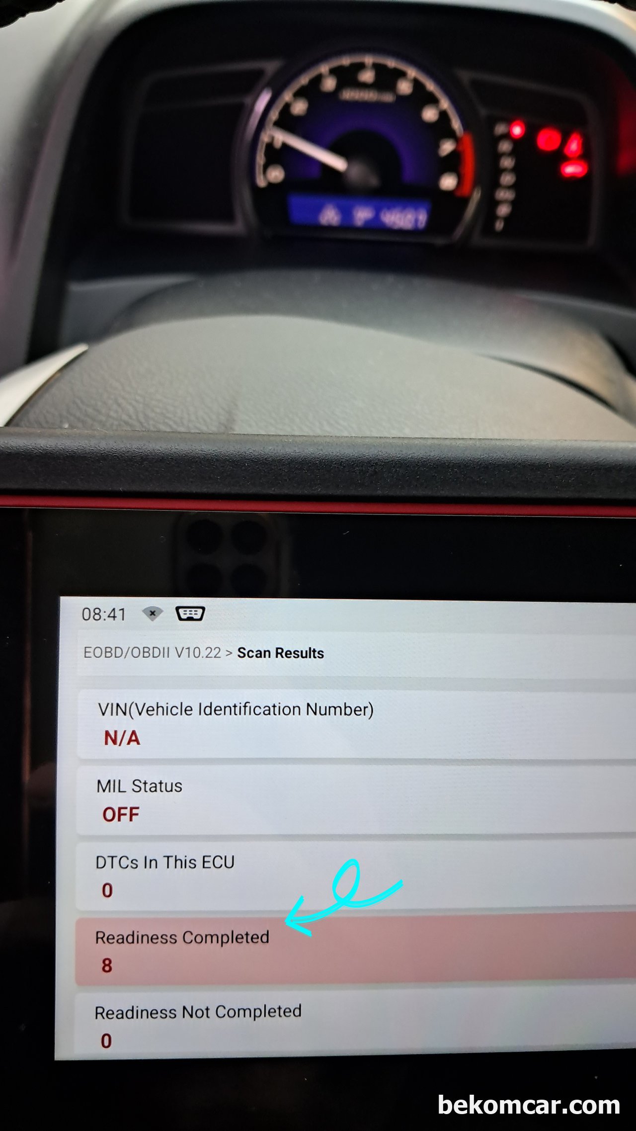 OBD2 모드#6 촉매 산소센서등 상태파악. 혼다시빅 사례 | bekomcar.com