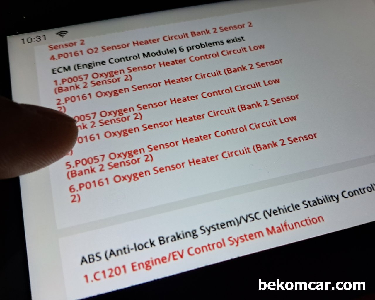 P0057등 고장코드가 여러개일때? 렉서스 ES350 진단사례 | bekomcar.com