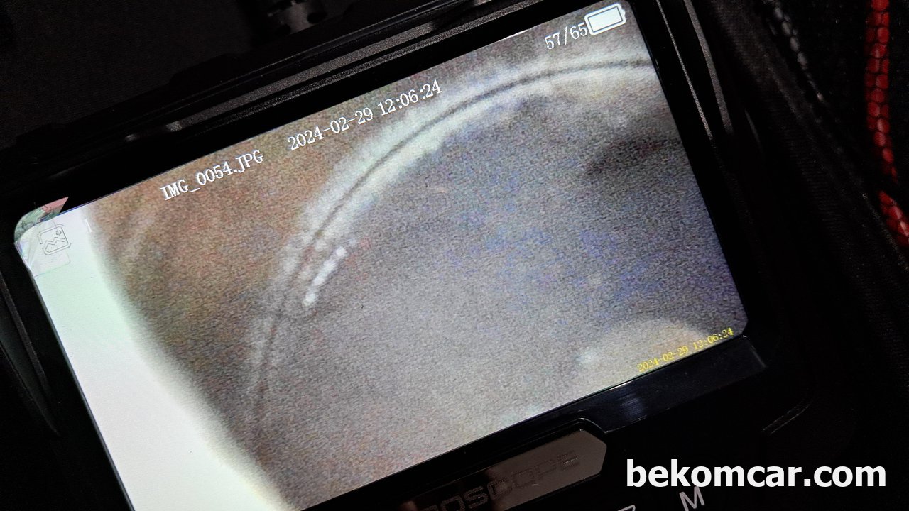 실린더 오일소모 내시경 모습, 혼다 어코드 8세대 VCM차량 | bekomcar.com